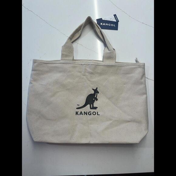 Kangol | Bags | Kangol Nwt Cream Canvas Tote Bag Zip Closure | Poshmark